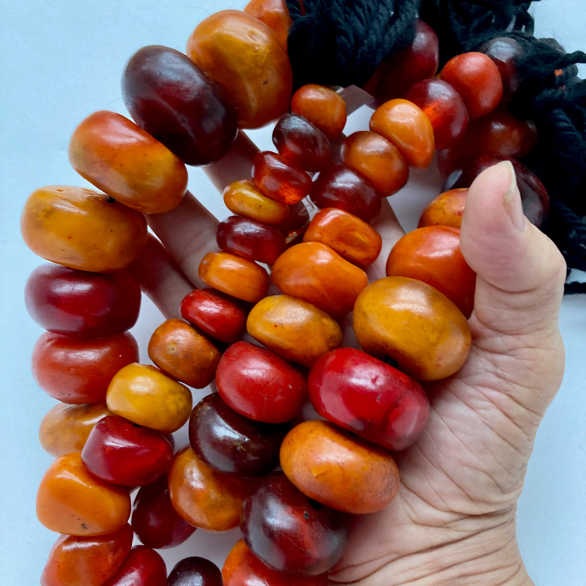 African Amber, Berber Strand 35 inches long with 52 Beads – Beadazzled.com