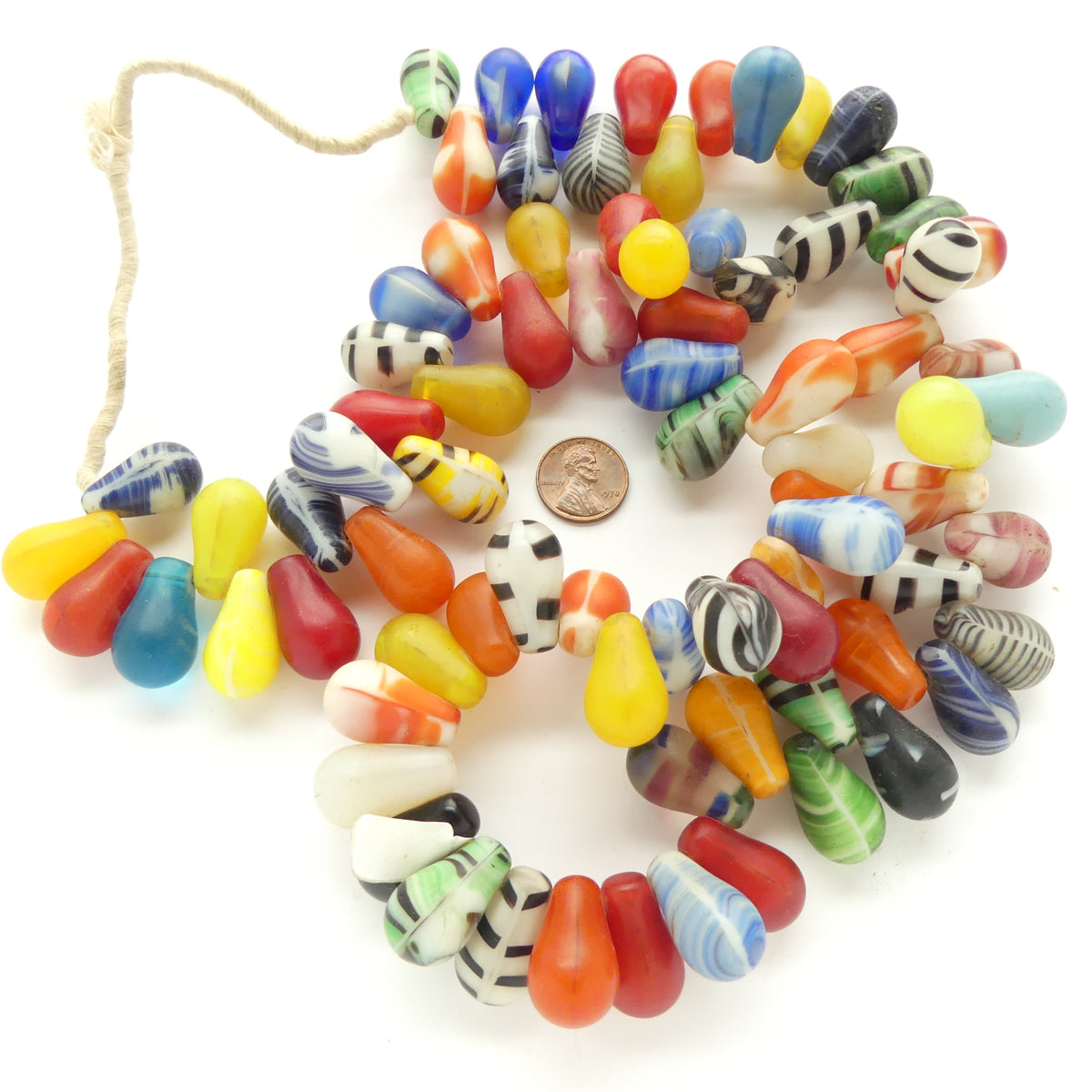 Wedding Beads, Antique African Czech Trade Beads, 27-inch Strand 80 Pe ...