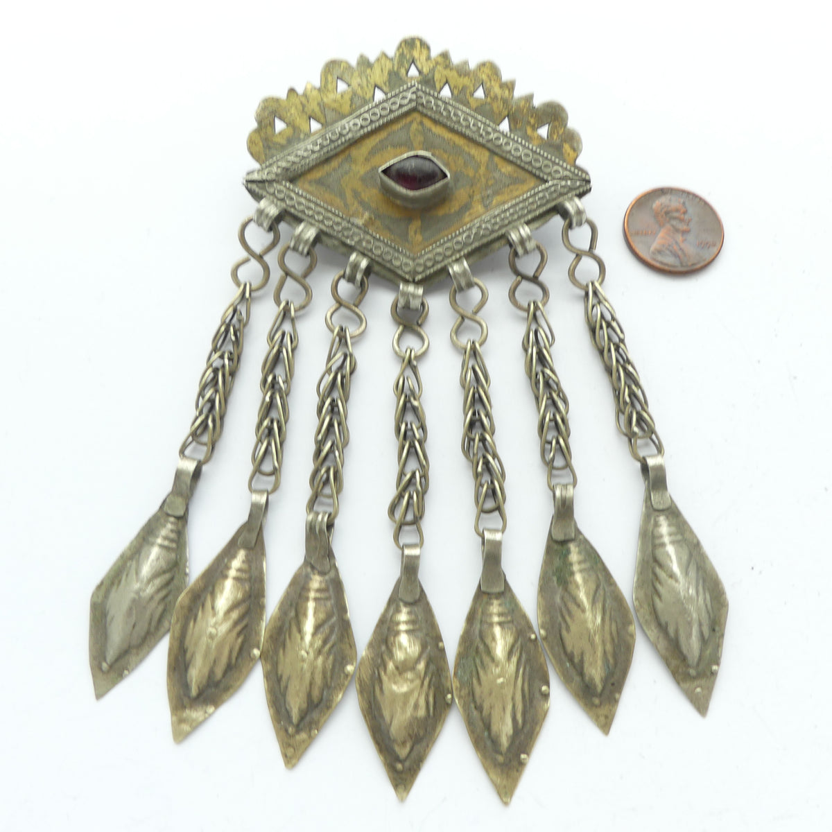 Turkoman Clasp Components Made into Pendants, 60mm Wide, Sold Individu ...