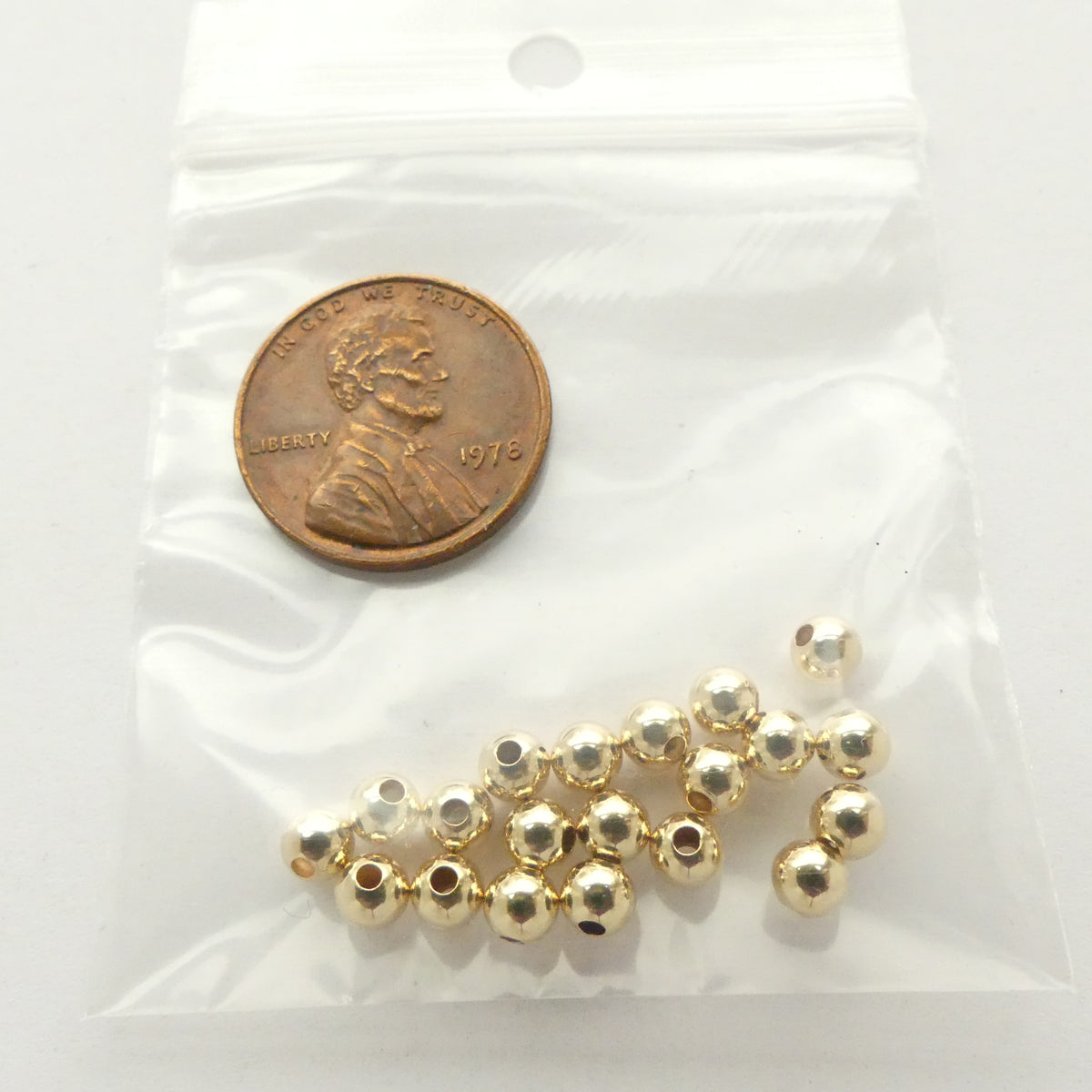 14k Gold Filled Round 4mm Beads, Package of 20 – Beadazzled.com