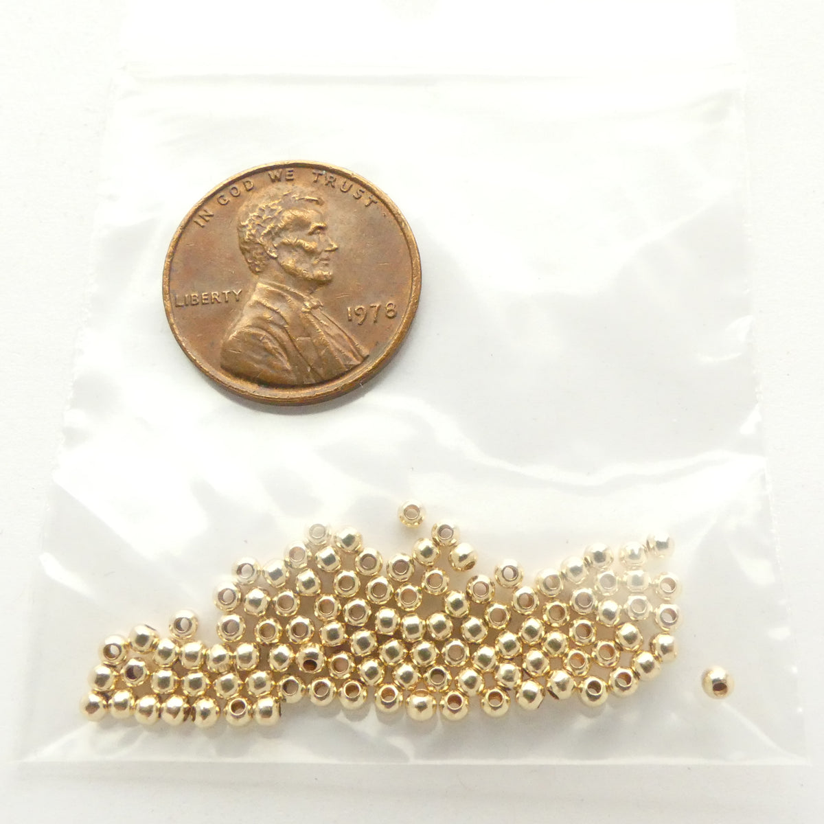 14k Gold Filled Round 2mm Beads, Package of 100 – Beadazzled.com