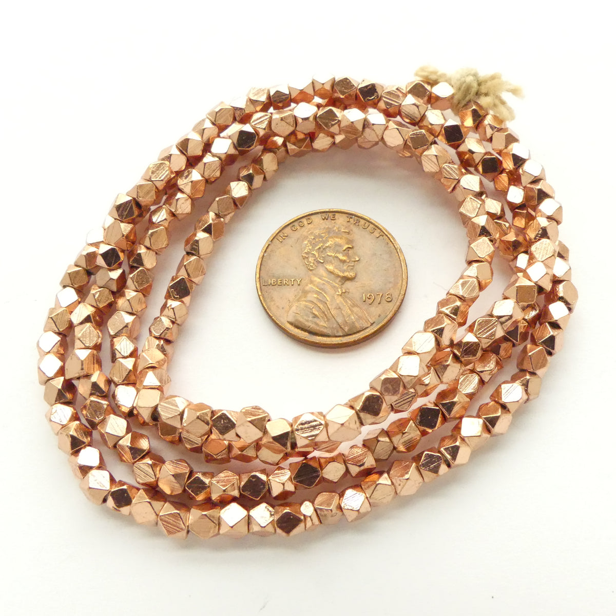 Copper, Cornerless Cube Beads, 3mm on 24-inch Strands – Beadazzled.com