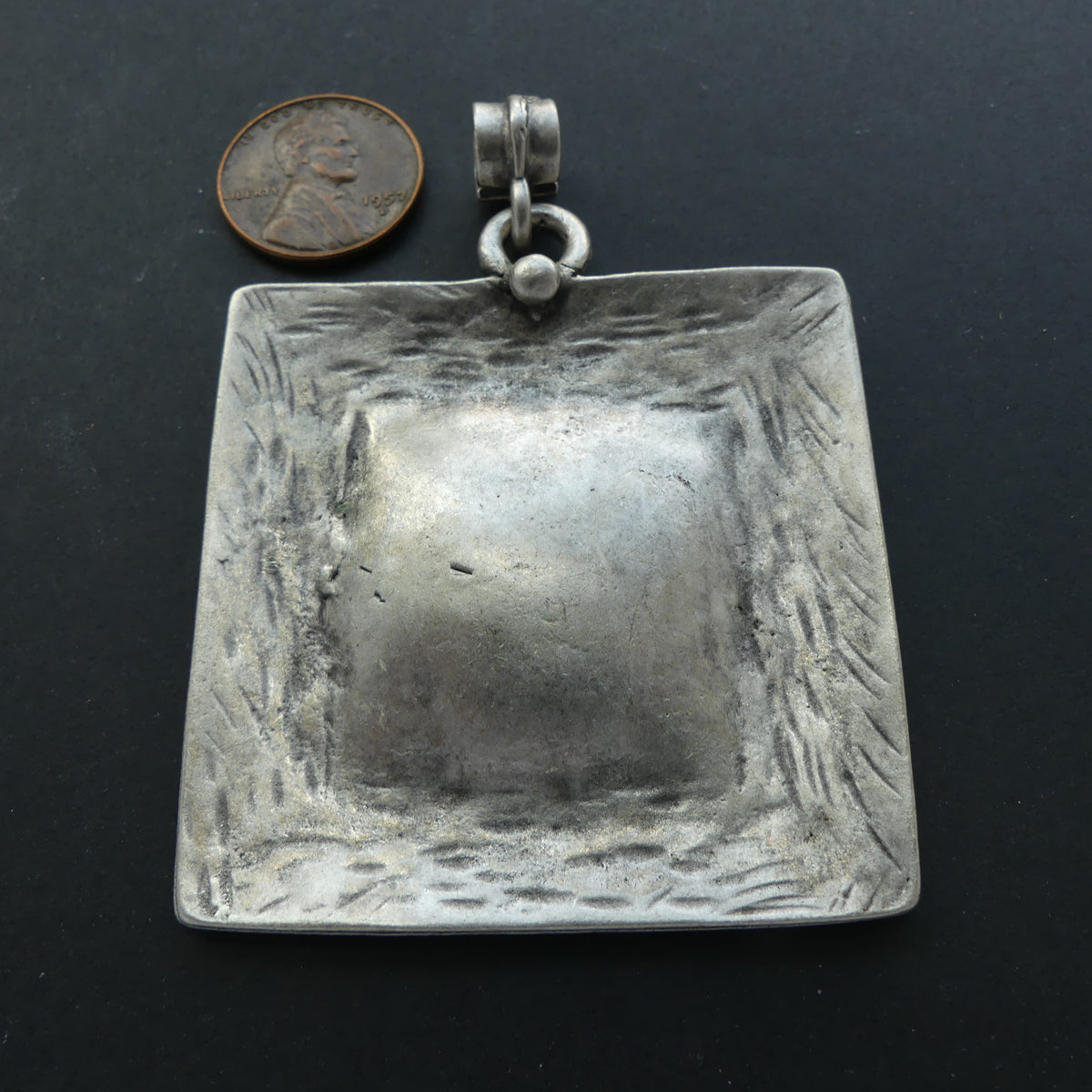 Pendants, Extra Large Rectangle, Textured and Domes, 2x2 inches with L ...