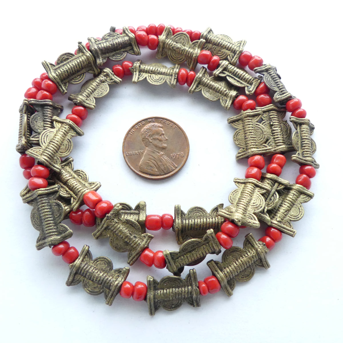 Brass,Lost Wax Cast Beads, Baoule Sun-Moon Style 14x10mm – Beadazzled.com