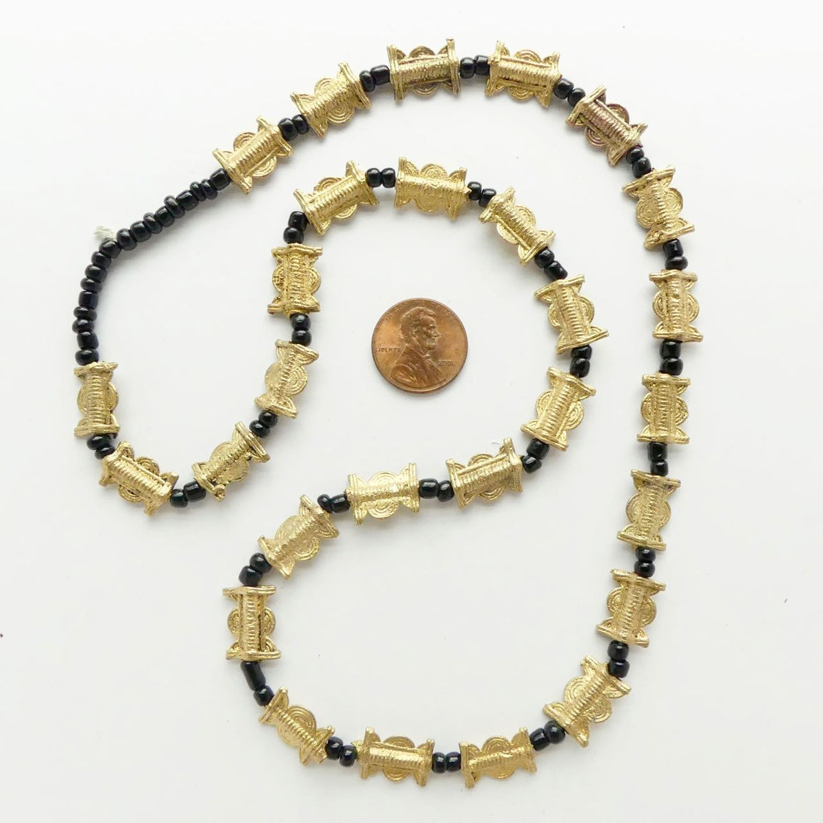 Brass,Lost Wax Cast Beads, Baoule Sun-Moon Style, 14x10mm – Beadazzled.com