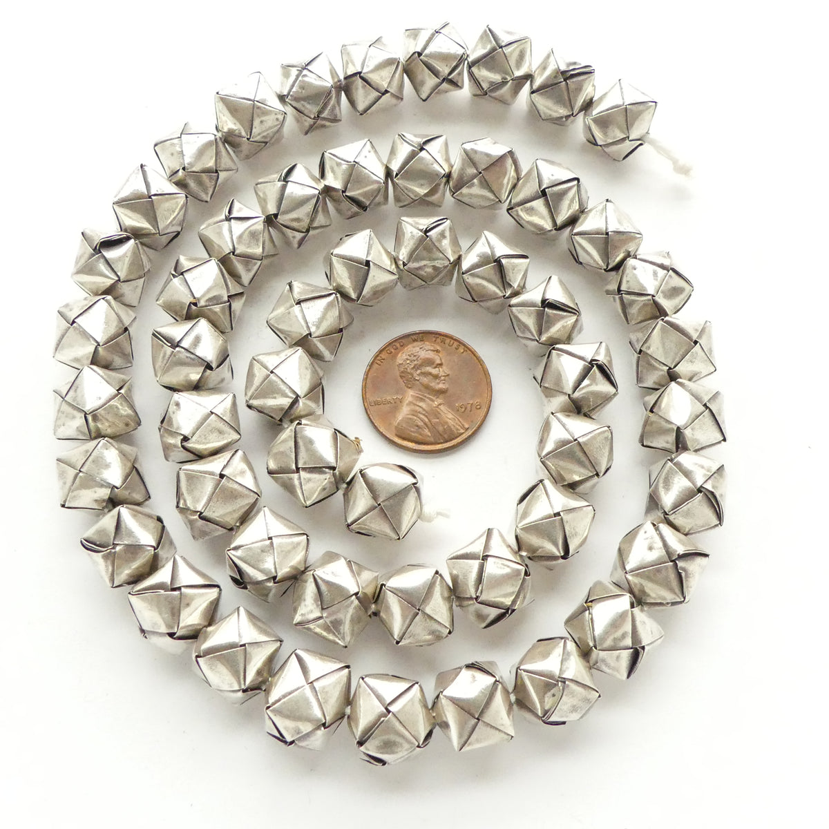 Thai Silver, Origami Beads, Medium Cube 10mm, Sold Individually ...