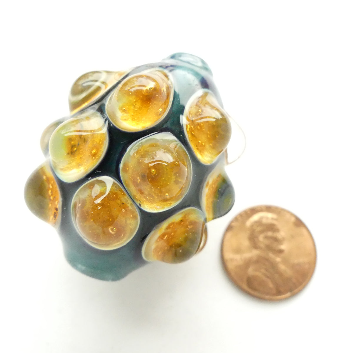 Tom Boylan Bead, Large with Golden Eyes, 40x32mm – Beadazzled.com