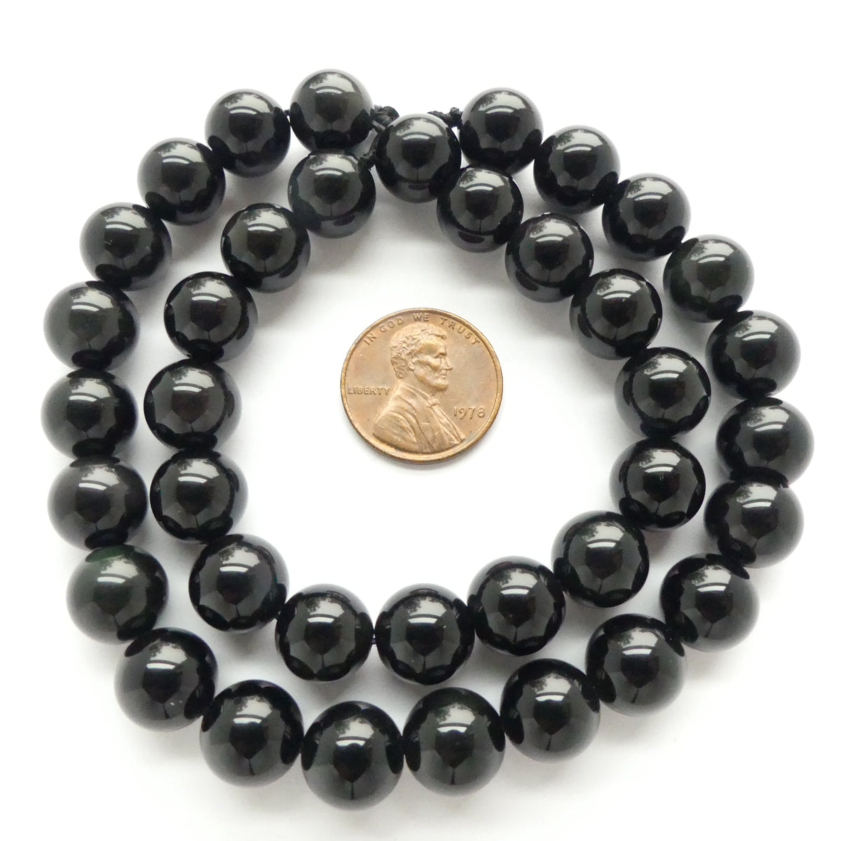 Black Rainbow Obsidian, Round, 10mm on 16" Strands – Beadazzled.com