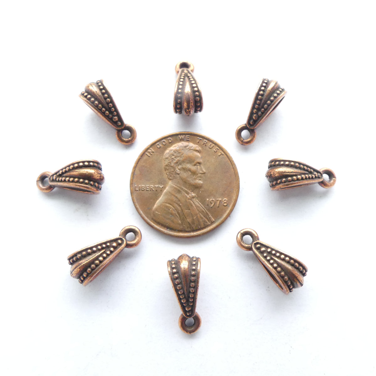Bail, Copper, 13mm Long Including Loop, Sold Individually – Beadazzled.com